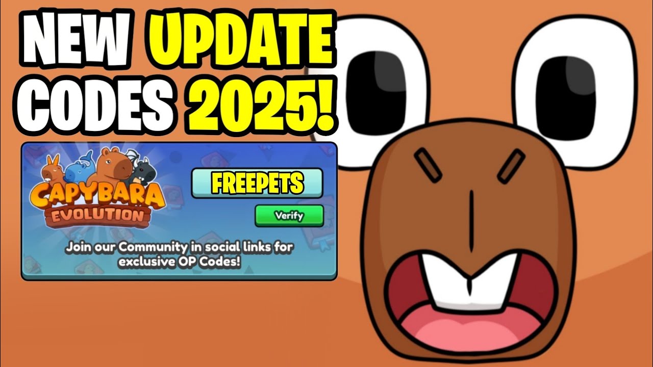 *NEW* ALL WORKING CODES FOR CAPYBARA EVOLUTION IN 2025! ROBLOX CAPYBARA ...