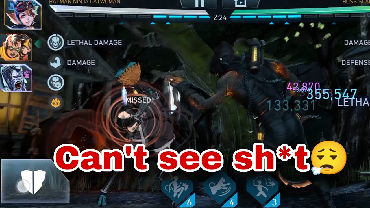 CATWOMAN THE BLUR IN DARK MODE BUGDATE | INJUSTICE 2 MOBILE - YouTube