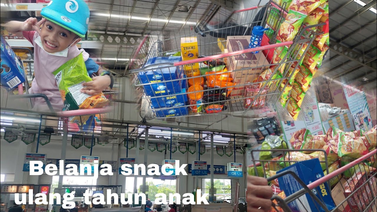 BELANJA SNACK ULANG TAHUN ANAK KE INDOGROSIR - YouTube