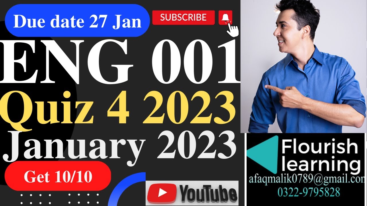 ENG001 Quiz 4 Solution 2022 / ENG 001 Quiz 4 Solution Semester Fall ...