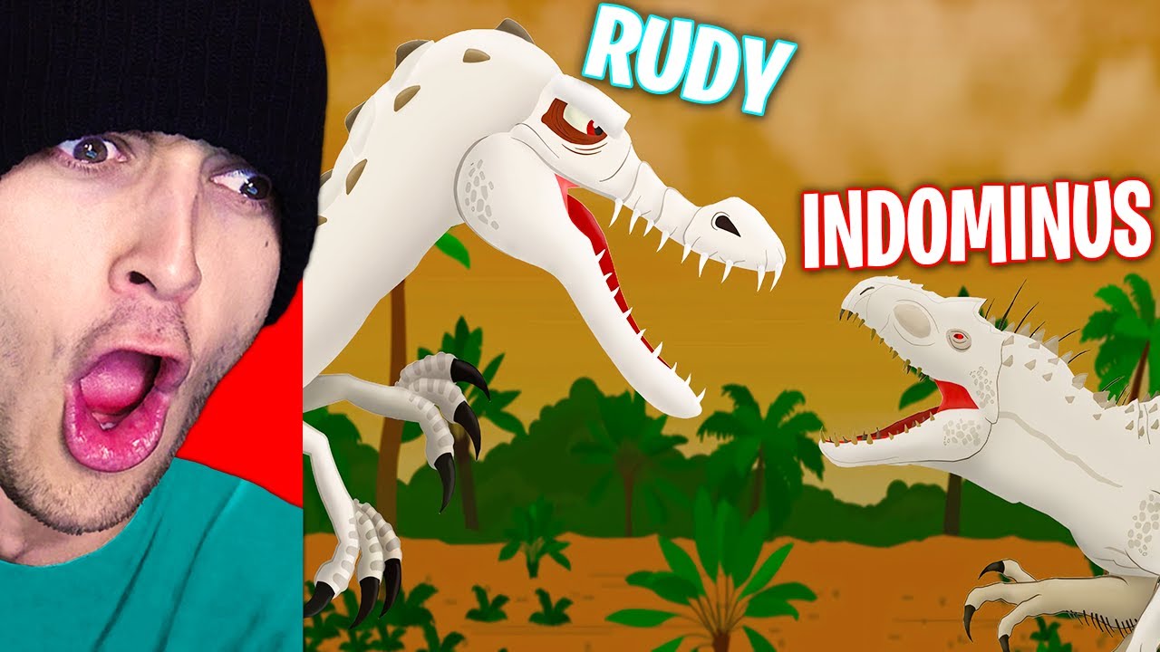 RUDY vs INDOMINUS REX the FIGHT! (Reaction) - YouTube