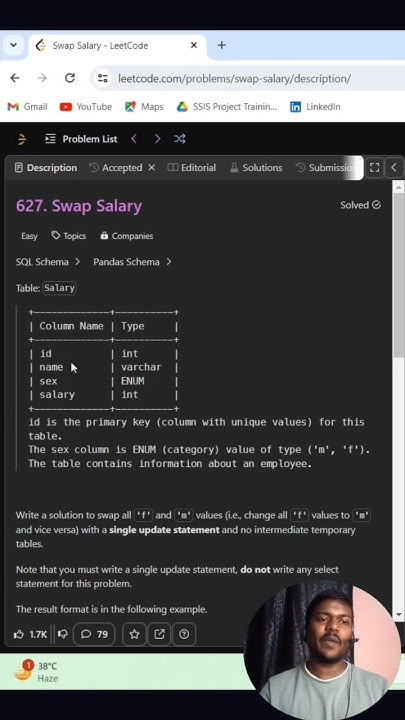Leetcode Sql Questions Sql Dataanalysis Coding Datascience Database Shorts Youtube 