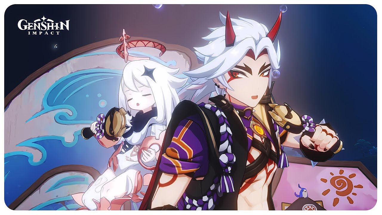 Arataki Itto and Paimon Sing a Rock Song! (Cutscene)| Genshin Impact 4. ...