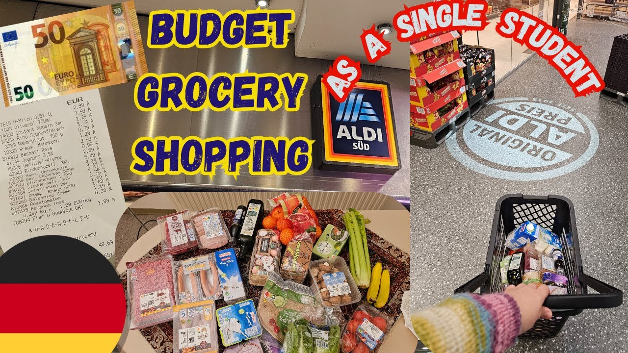 🇩🇪 50€ Grocery Shopping at Aldisüd | Food Budget in Germany as a single ...
