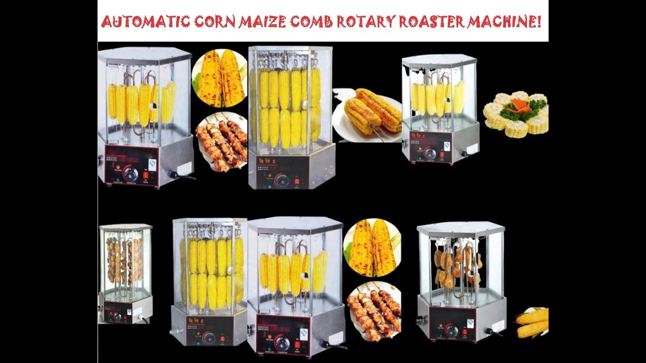 ️ MULTI FUNCTIONAL AUTOMATIC FRESH CORN MAIZE COMBS ROASTING GRILL ...
