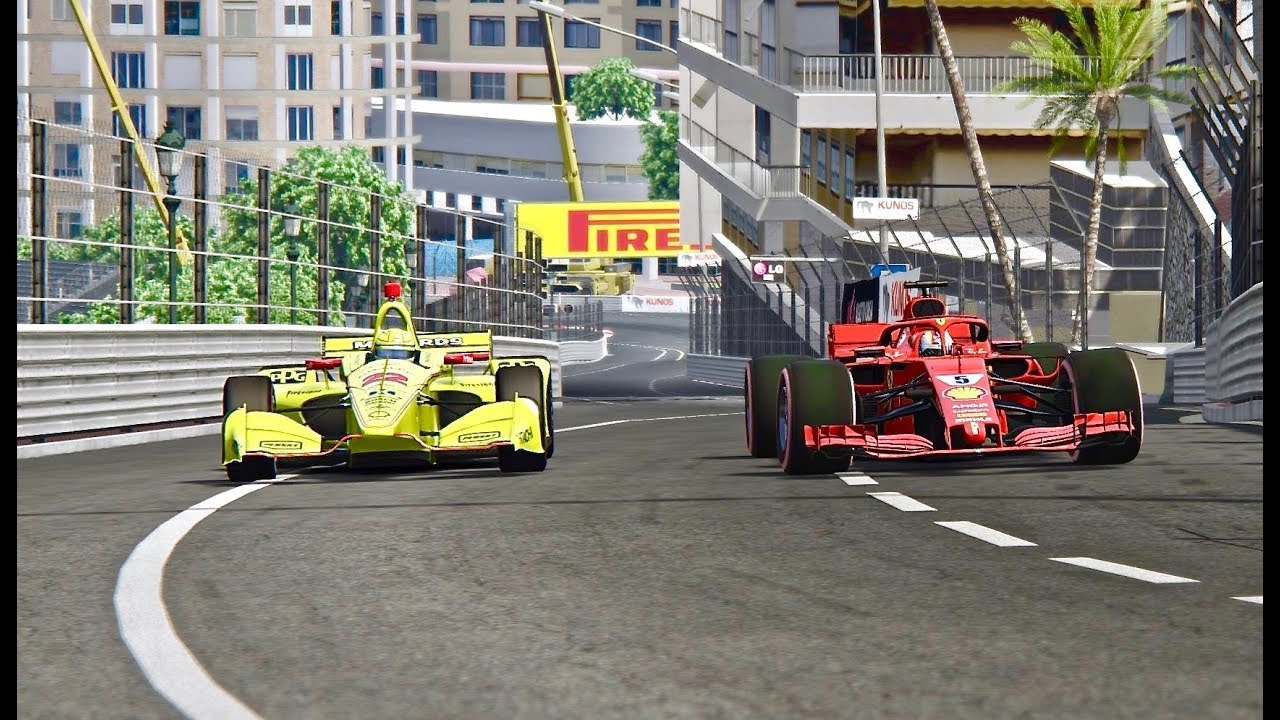 Ferrari F1 2018 vs IndyCar 2018 - Monaco - YouTube