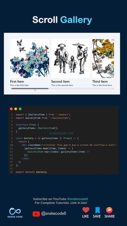 scroll gallery #React #CSS #Frontend #WebDev #Tailwind - YouTube