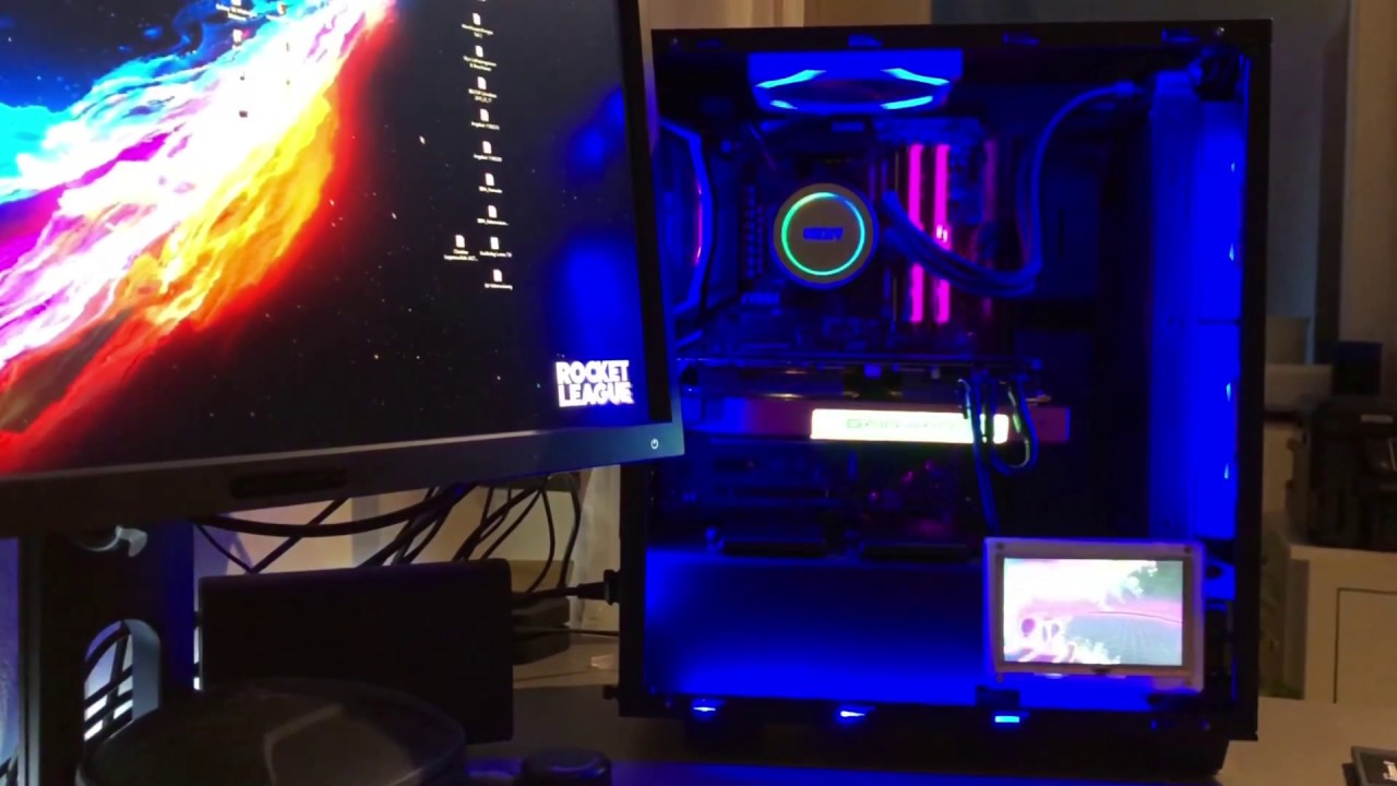 NZXT s340 Elite with 5 inch screen mod - YouTube