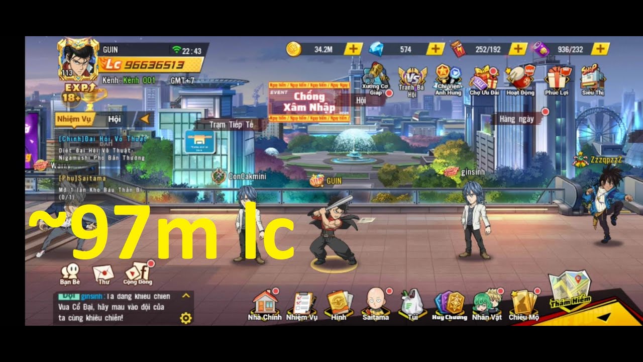 OnePunchMan server VNG - #13. Review acc GUIN Top1 lc server VNG. - YouTube