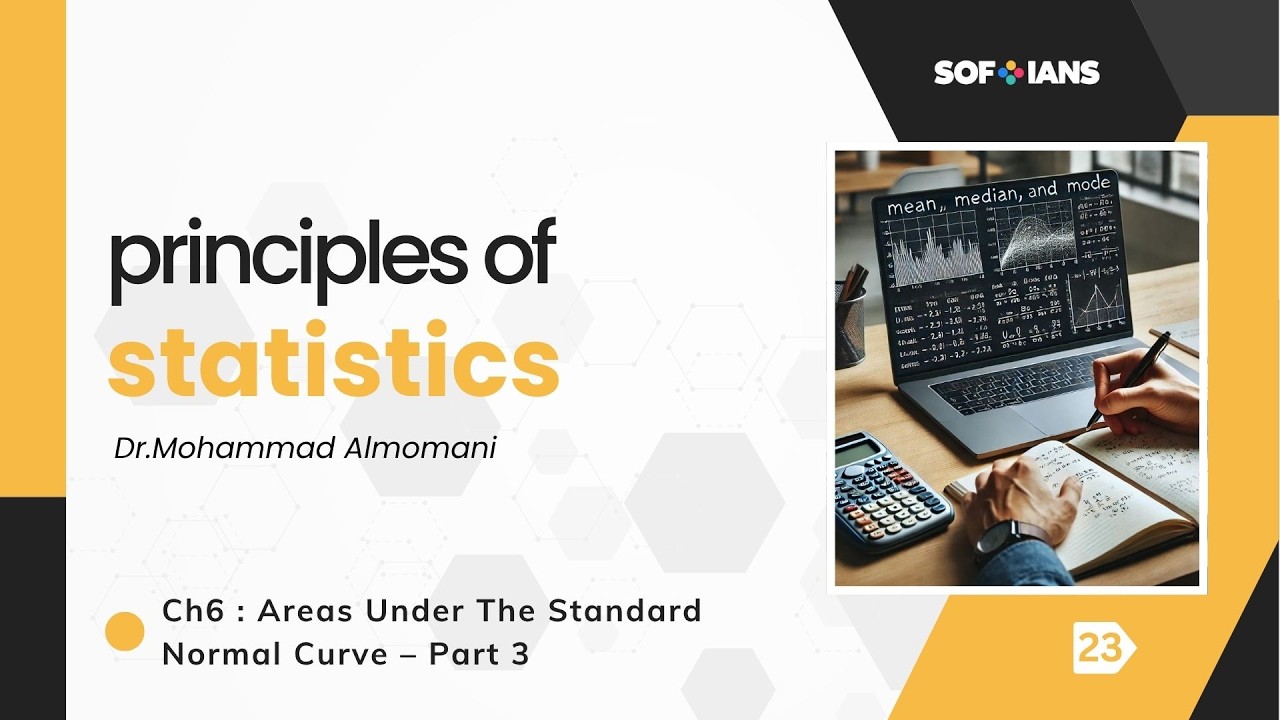 Statistics || Chapter 6 – Areas Under The Standard Normal Curve – Part 3 - YouTube