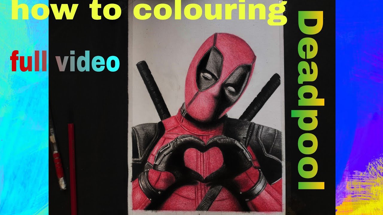 Deadpool drowning colour pencil full video #video #deadpool #marvel ...