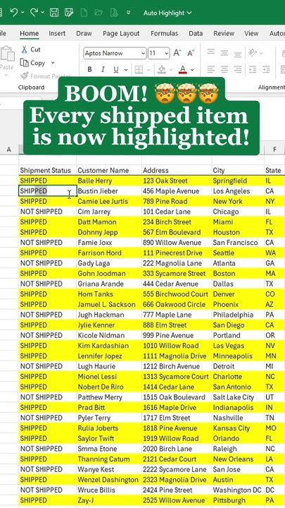 Excel Trick: AUTOMATICALLY Highlight Rows in Excel with this Easy Hack! - YouTube