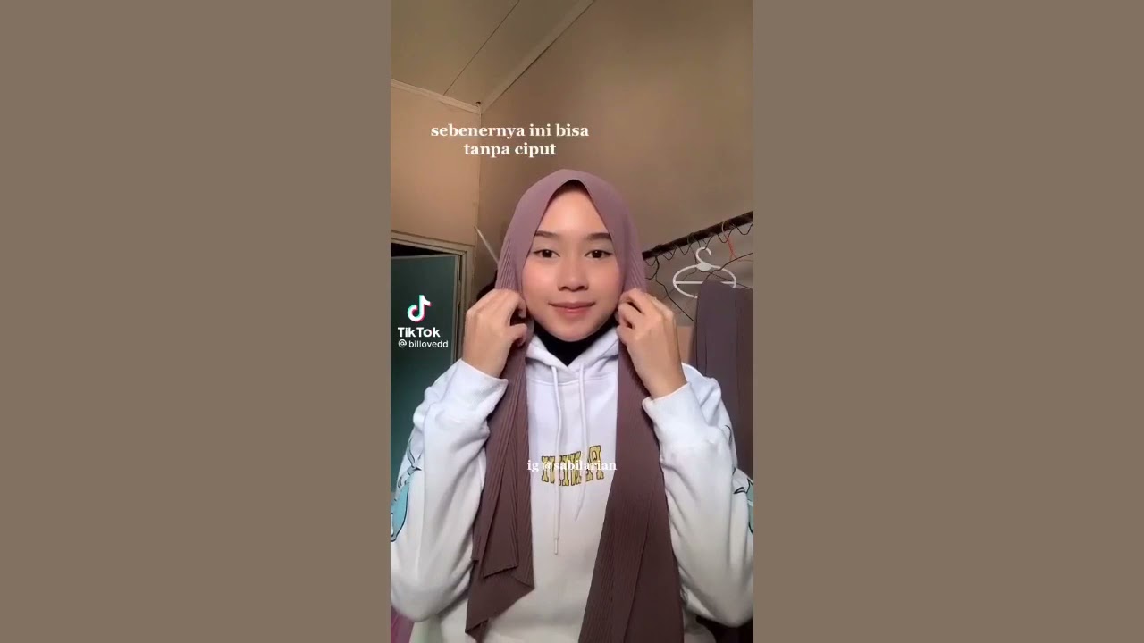 HIJAB HOODIE | tutorial hijab with hoodie | tutorial hijab tiktok - YouTube