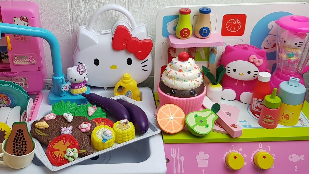 61 Minutes Satisfying with Unboxing Cute Pink Ice Cream, Hello Kitty ...