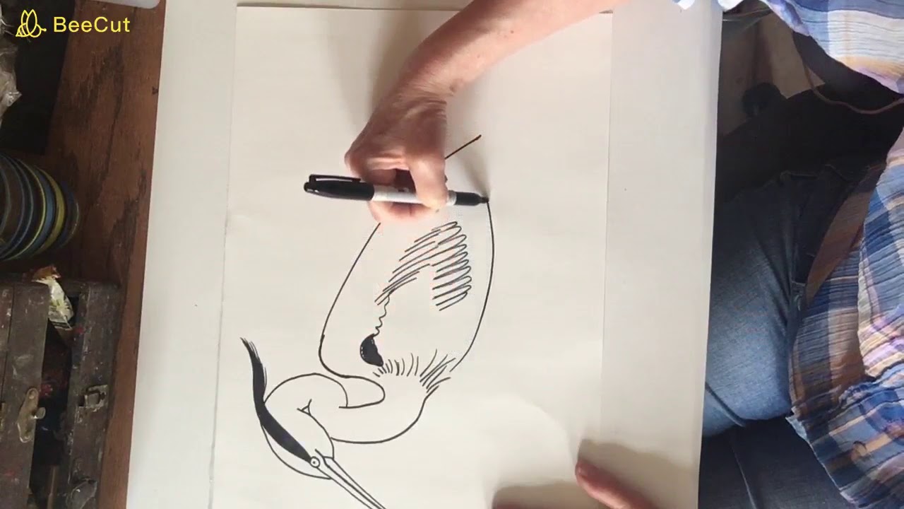 How to Draw a Great Blue Heron – Kids Art - YouTube