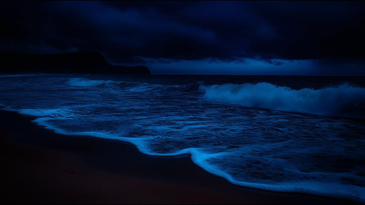 Deep Sleep with Ocean Sounds at Night | Gentle Waves & Relaxing ...