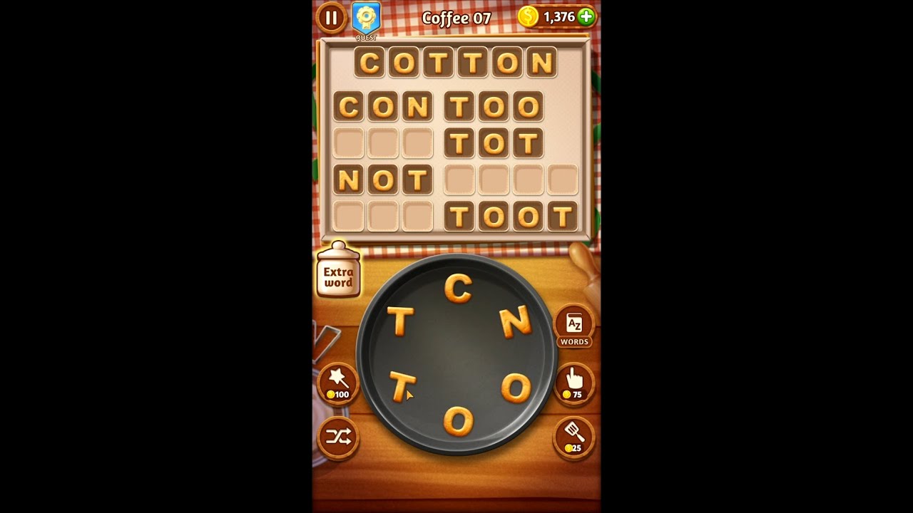 Word Cookies Coffee Levels 1-10 - Commis Chef Answers - YouTube