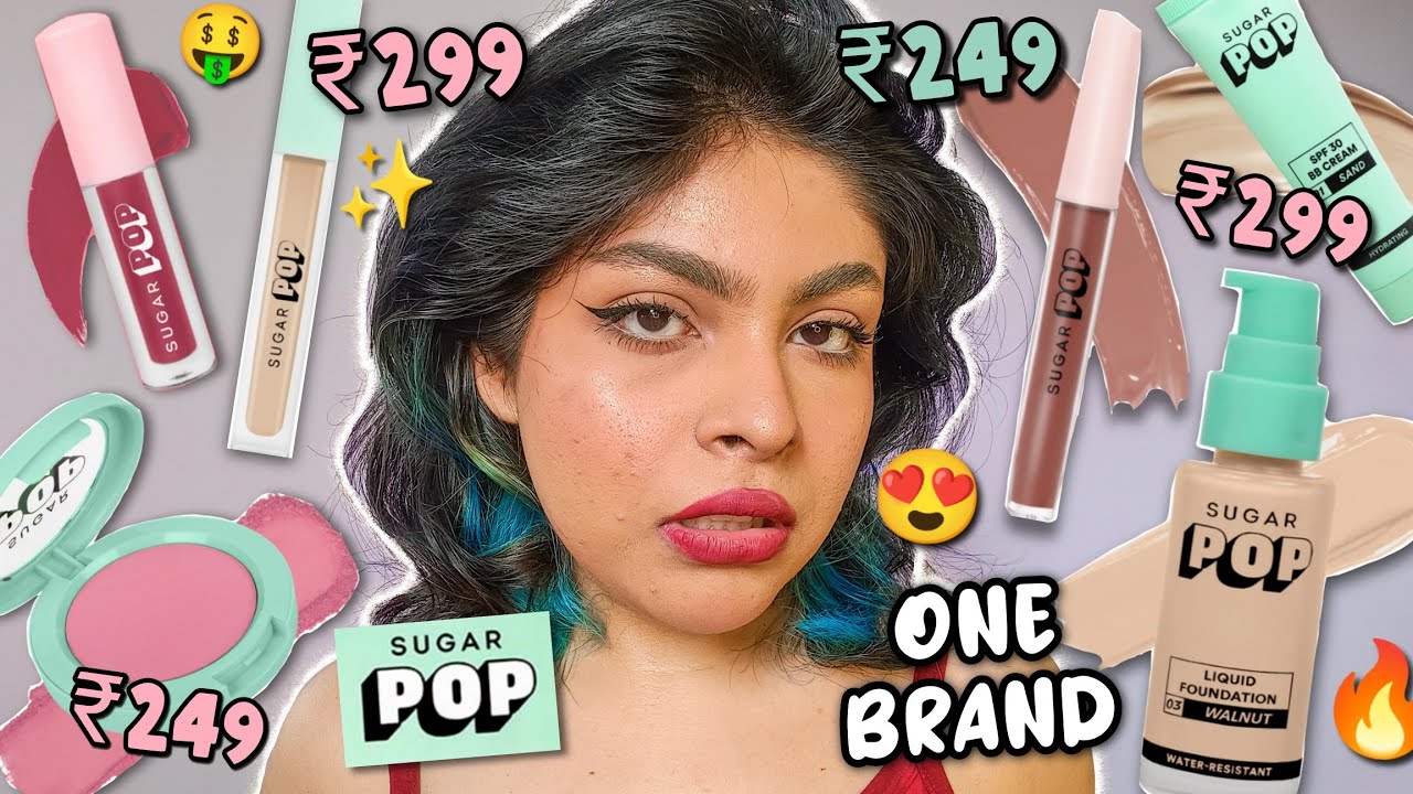 SUGAR POP🎉 ONE BRAND MAKEUP | Full Face of Sugar Pop Makeup | Sugar Pop ...