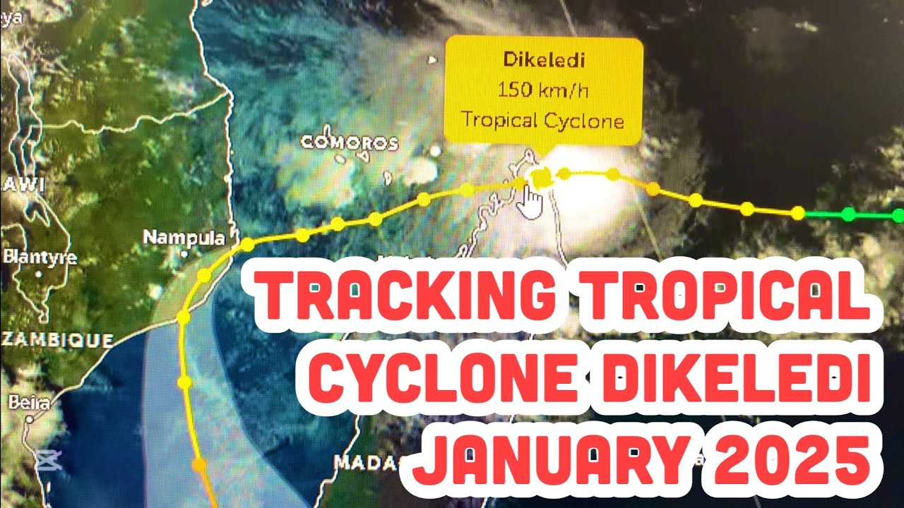 Tracking Tropical Cyclone Dikeledi January 2025 - YouTube
