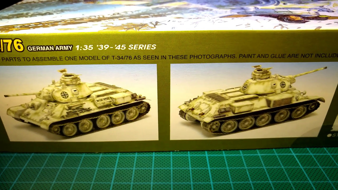 DRAGON 1/35 German Army T-34/76 DRA6185 IN BOX VIDEO - YouTube