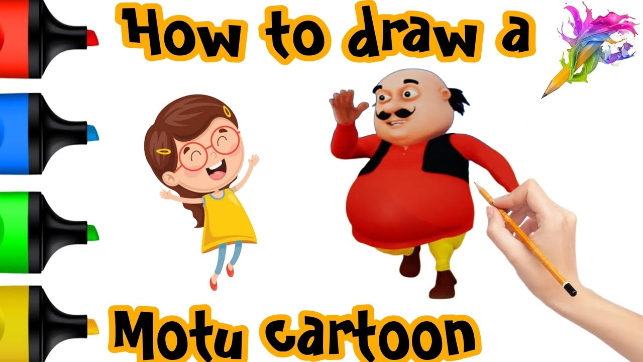 How to draw a Motu Patlu Drawing easy step bay step | motu Patlu ...