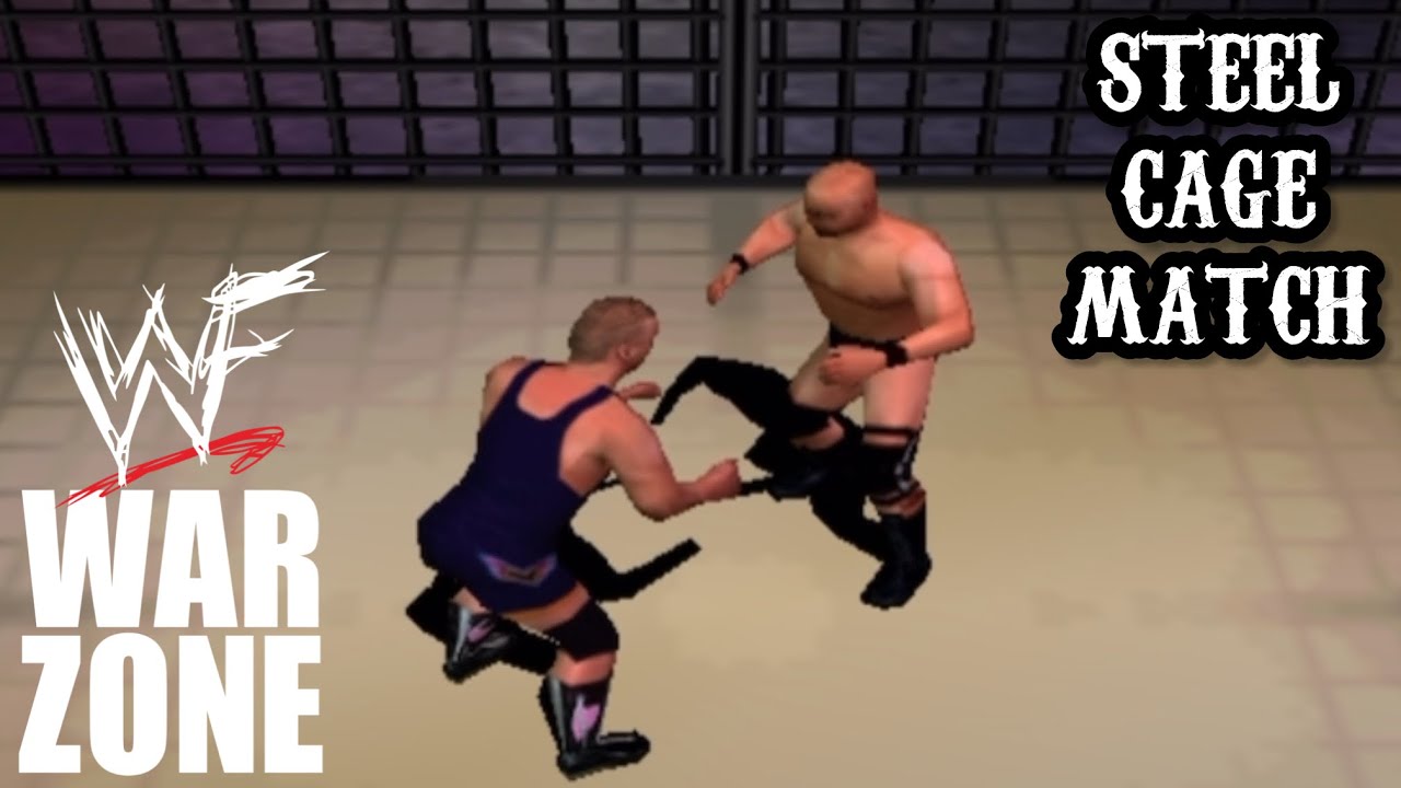 WWF War Zone N64 Owen Hart vs. Stone Cold Steve Austin | Steel Cage ...