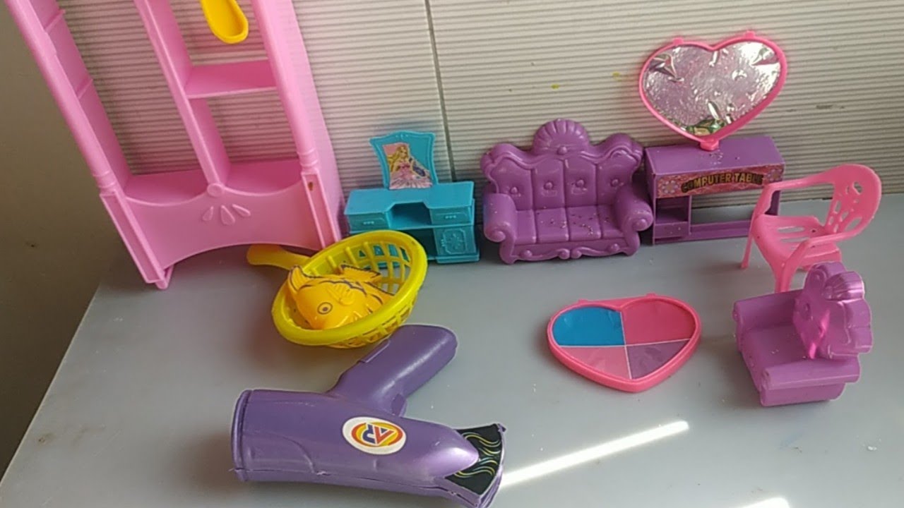unboxing and how to set barbie furniture @miniaturethingsclue2702 - YouTube