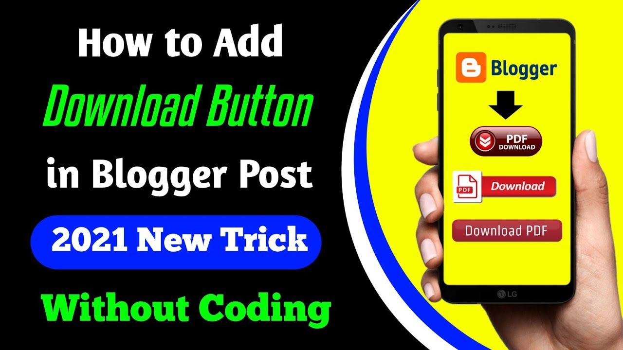 how to add pdf download button in blogger in mobile | how to add pdf ...