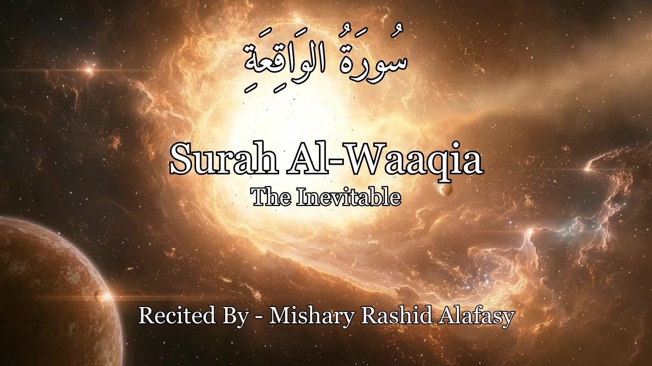 Surah Al Waqia (Waqiah) | Beautiful recitation-Mishary Rashid Alafasy ...