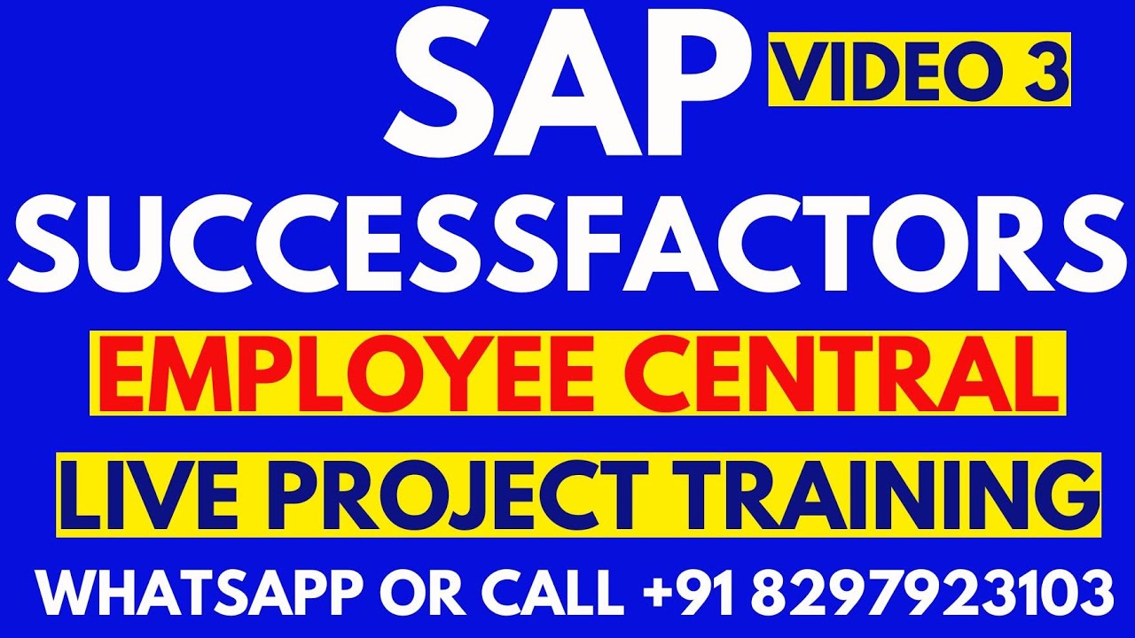 SAP Successfactors Training 2024 SAP Successfactors Online Training ...