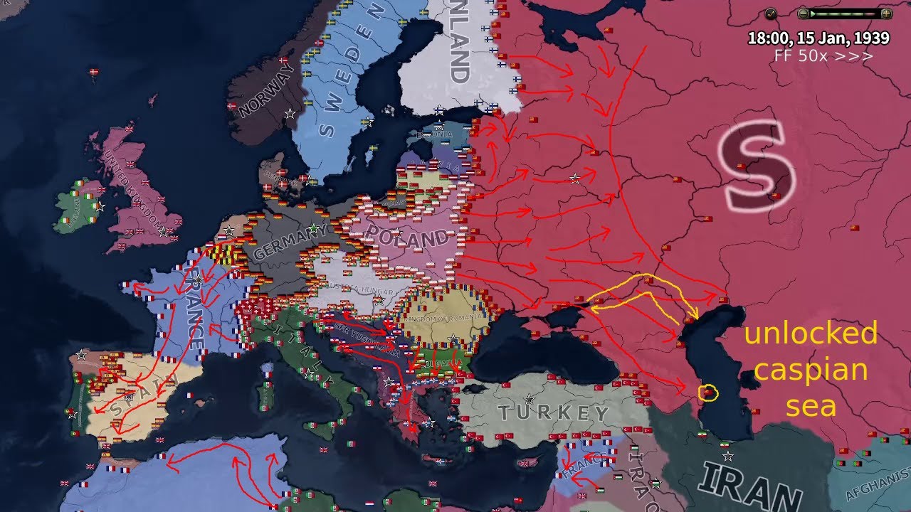 What if the Caspian Sea was unlocked? - HOI4 Ahistorical Timelapse ...
