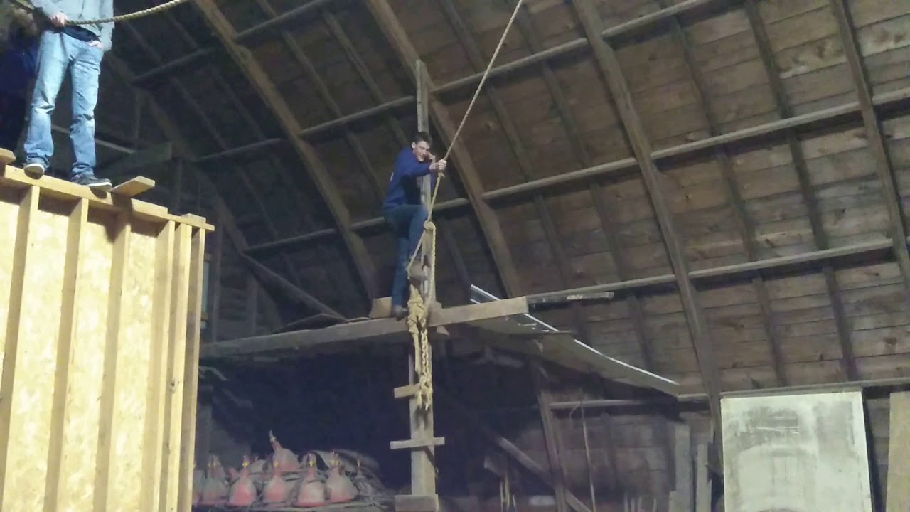 Rope swing in a barn #3 - YouTube