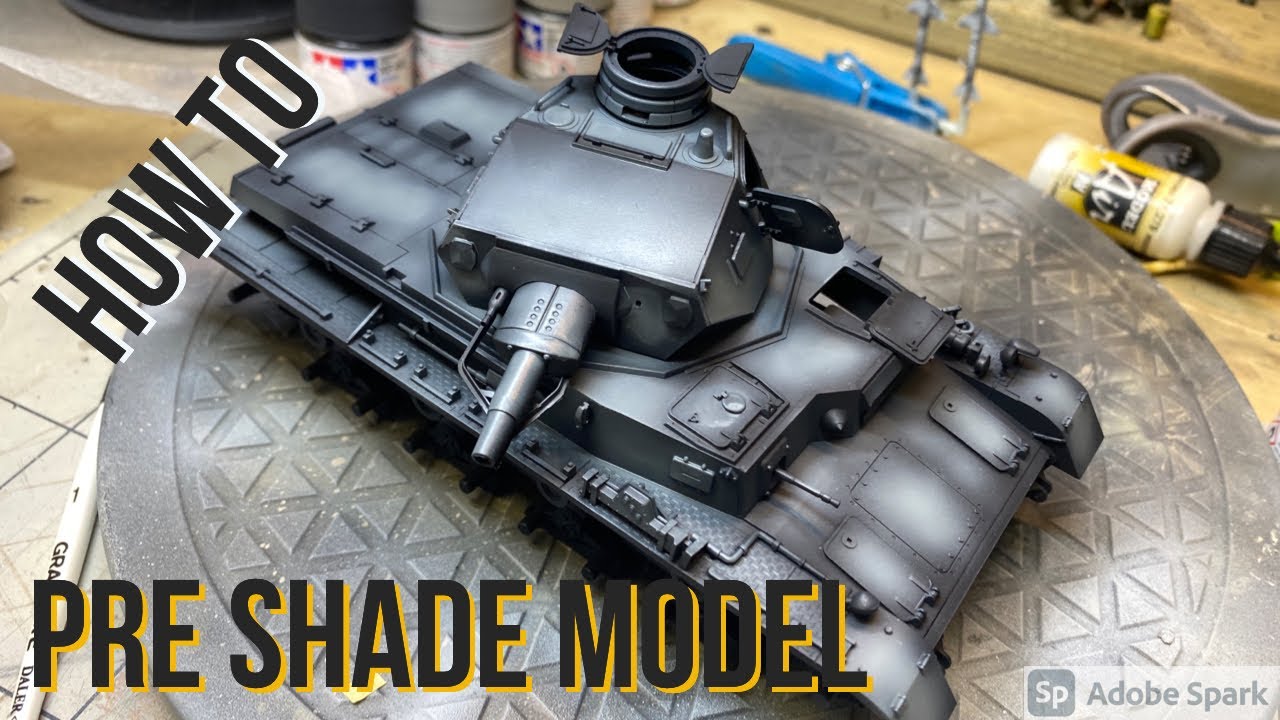 Pre shade model tank full easy tutorial #tamiya #scalemodel - YouTube
