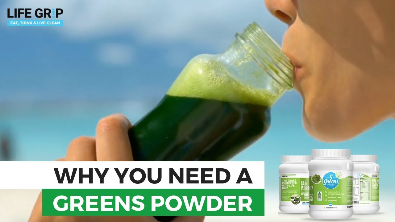 5 GREENS POWDER - LIFE GRIP - YouTube