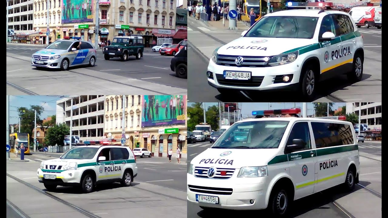 Slovak Police Convoy in Budapest - YouTube