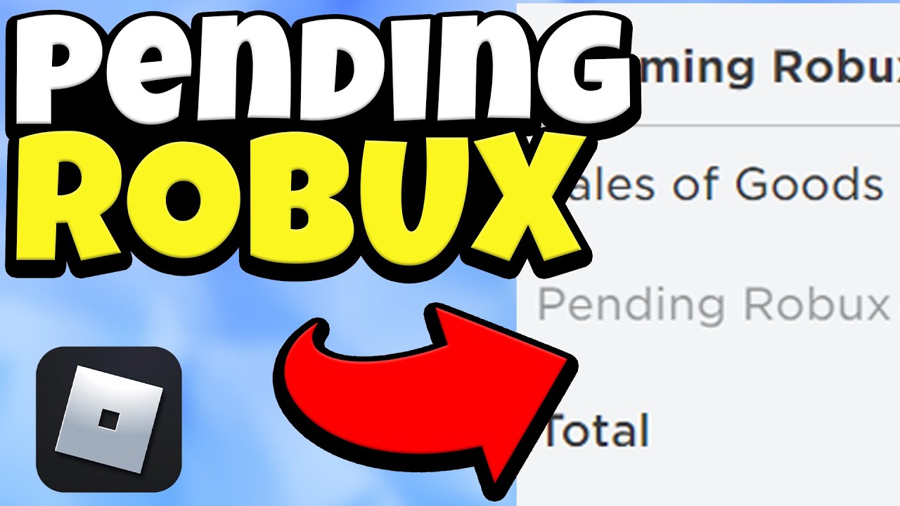 How To Check Pending Robux In Roblox Quick Easy YouTube