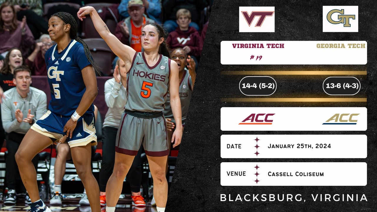 No. 19 Virginia Tech vs Georgia Tech | ACC | 1.25.24 - YouTube