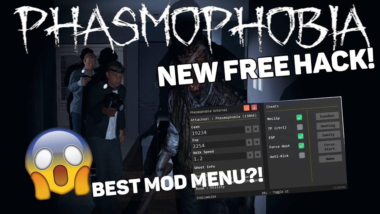 [Phasmophobia] NEW UPDATED FREE MOD MENU! + INSTALL TUTORIAL | Fullbright, Missions, Troll ...