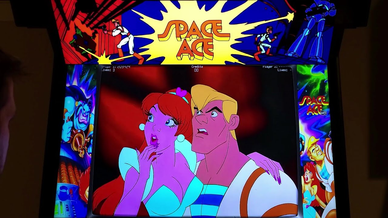 Space Ace (1080p AI Enhanced) Arcade Cabinet Playthrough w ...