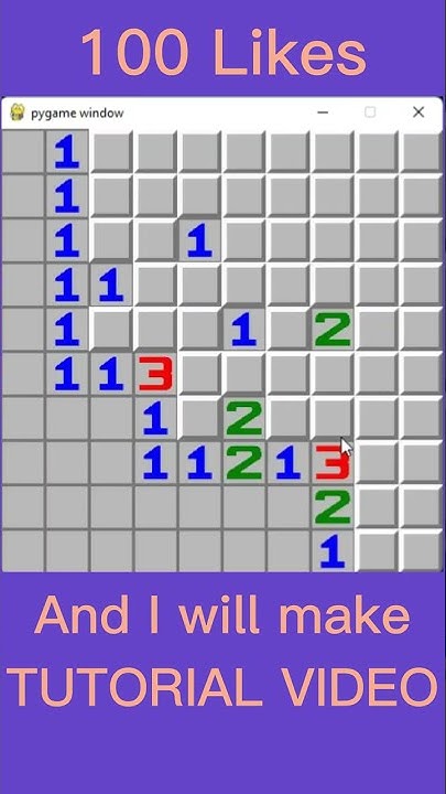 python Minesweeper #python #coding #programming #shorts - YouTube