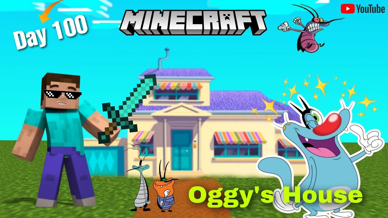 FINALLY I BUILD OGGY'S HOUSE IN MINECRAFT | MINECRAFT BUILD TUTORIAL ...