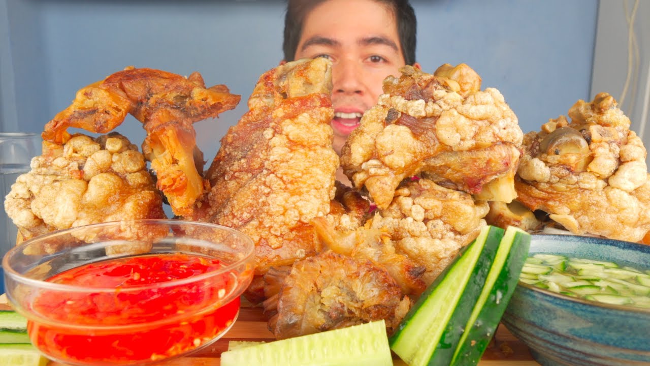 BATTLE OF CRISPINESS (CRISPY PATA, CHICHABU, PORK KNUCKLES)ASMR MUKBANG ...
