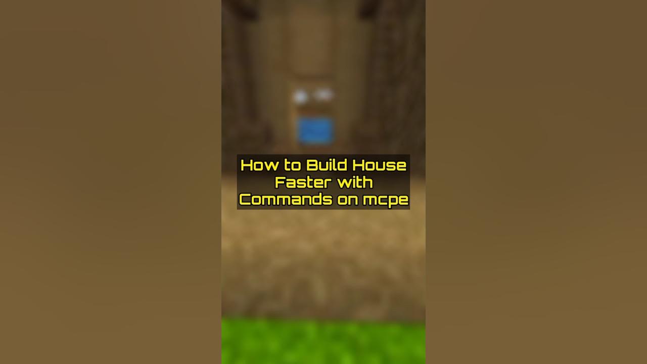 How to Build House Faster with Commands on Mcpe - YouTube