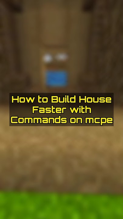 How to Build House Faster with Commands on Mcpe - YouTube