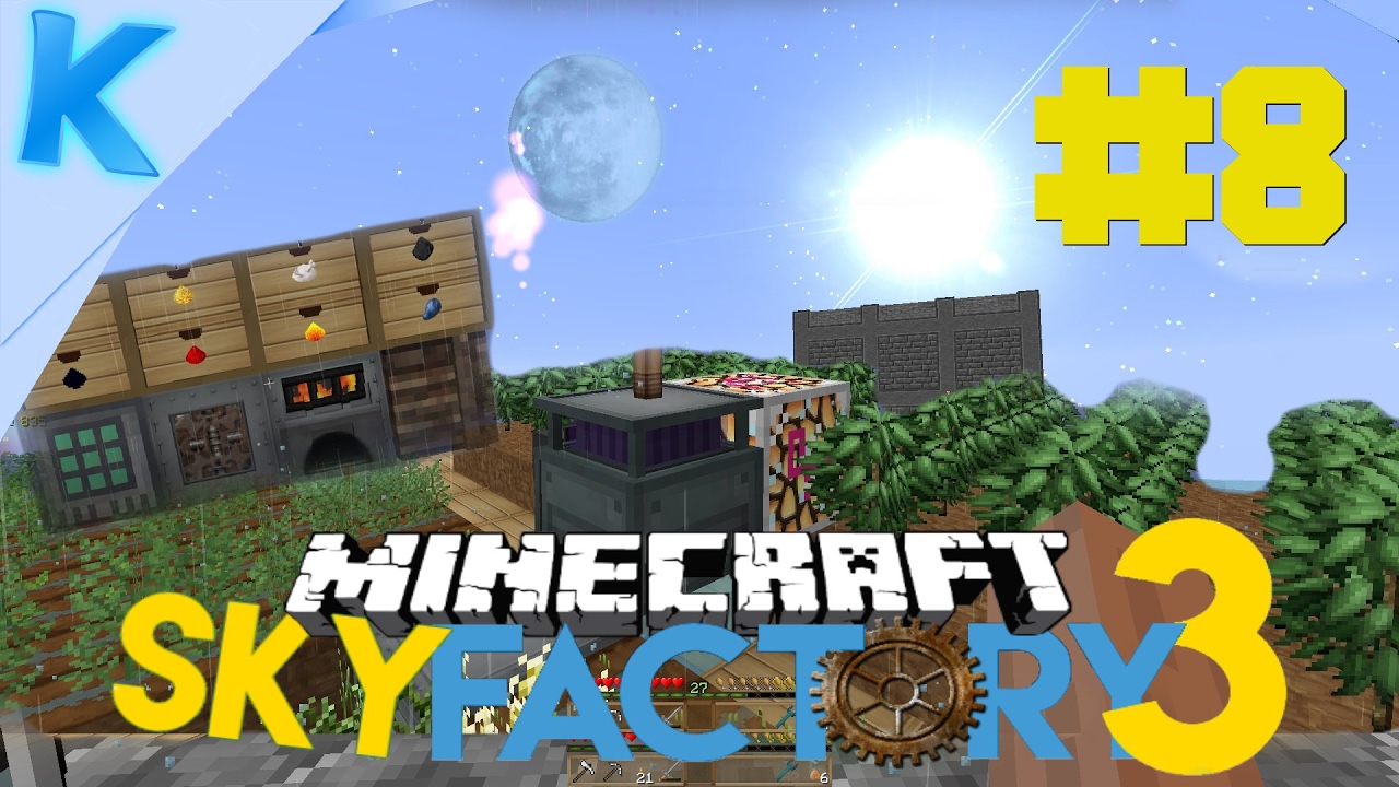 Minecraft - Skyfactory 3 - Ep 8 - Auto Crafting - Auto Farming - YouTube