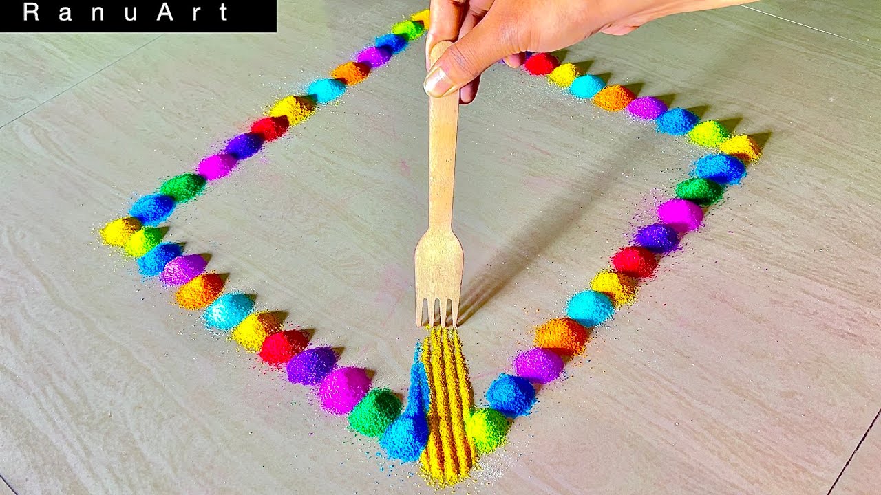 Simple Rangoli | Diwali Rangoli Designs | Navratri Rangoli designs ...