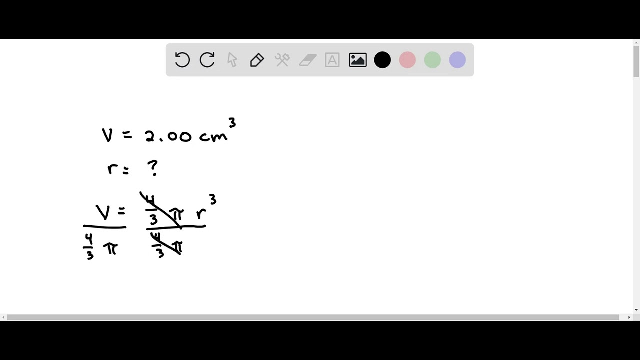 The volume of a marble is 2.00 cm3. Assuming the marble is a perfect ...