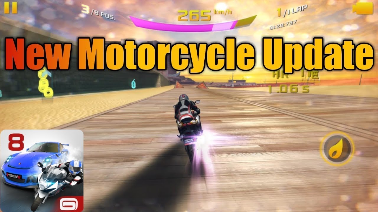 Asphalt 8 Airborne- MOTORCYCLE Update Gameplay - YouTube