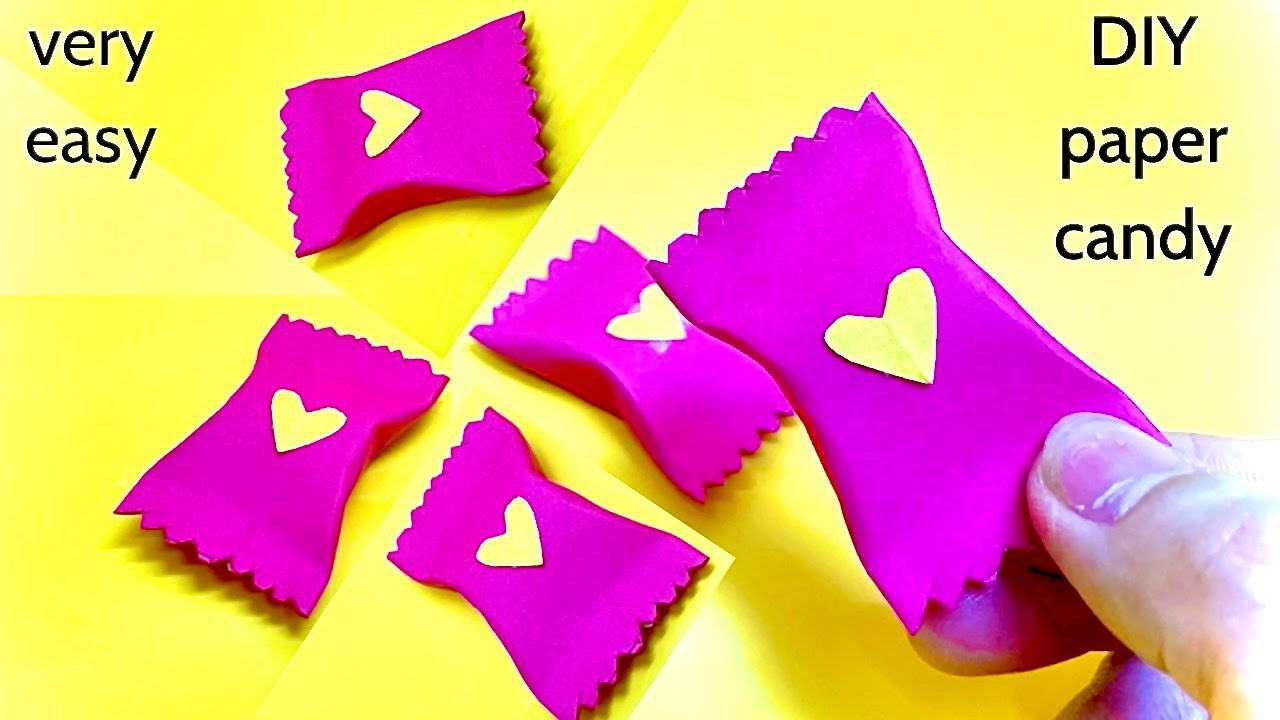 DIY cute paper easy candy / Easy Paper Crafts / Very Simple - YouTube