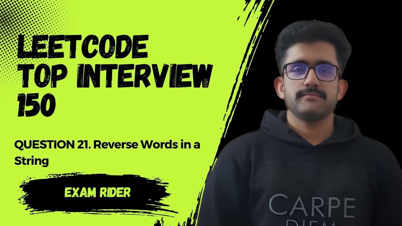 Reverse Words in a String || LEETCODE || TOP INTERVIEW 150#datastructure #leetcode #education ...